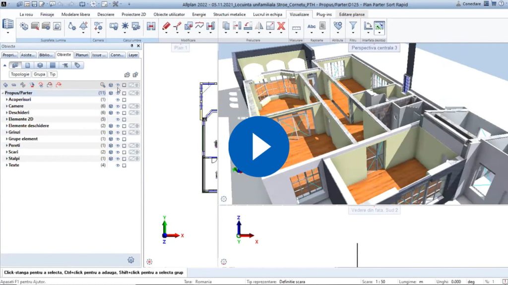Cum folosești paleta interactivă Obiecte în Allplan AEC 2022 - ALLBIM NET