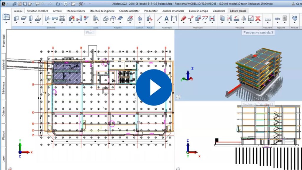 Organizarea proiectelor și controlul detaliilor de armare cu modulul de inginerie - ALLBIM NET